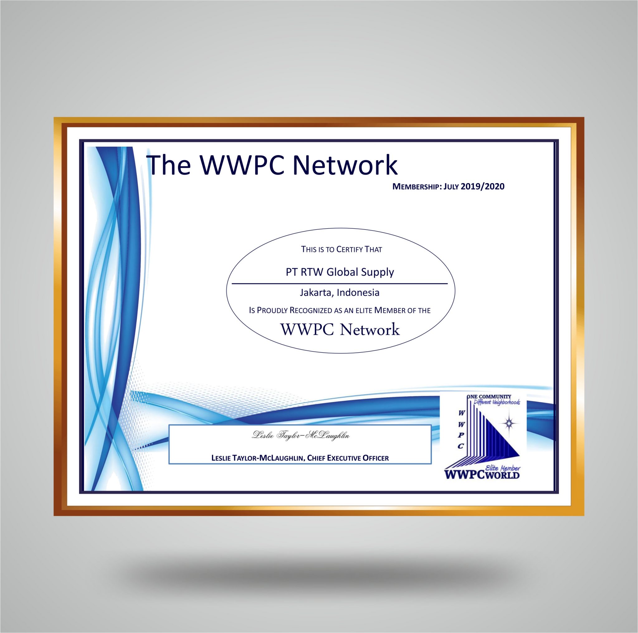 Our Certificates - RTW Logistics